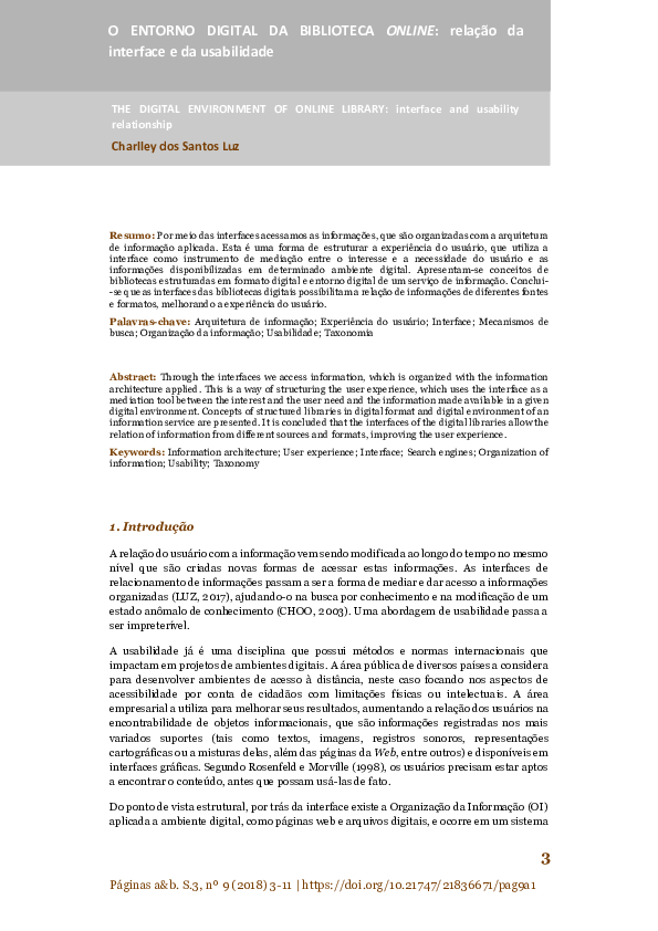 (PDF) THE DIGITAL ENVIRONMENT OF ONLINE LIBRARY: interface and ...