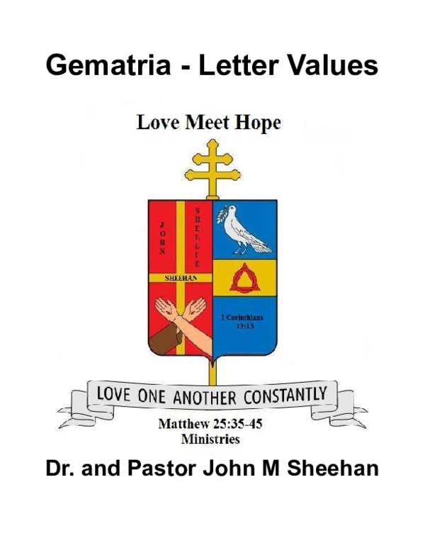 (PDF) Gematria -Letter Values