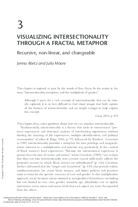 (PDF) Visualizing intersectionality through a fractal metaphor ...