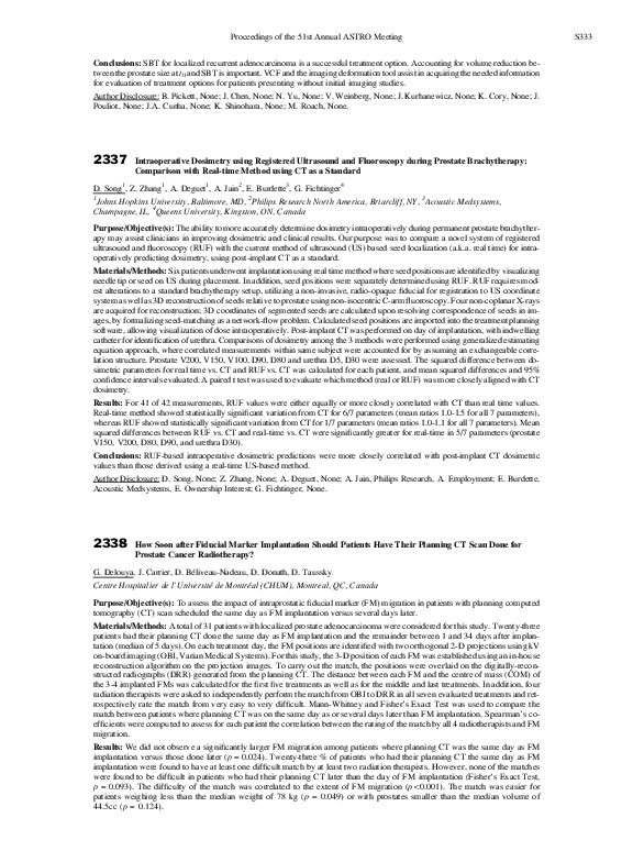 (PDF) Intraoperative Dosimetry using Registered Ultrasound and ...