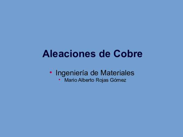 (PDF) Aleaciones de Cobre Ingeniería de Materiales