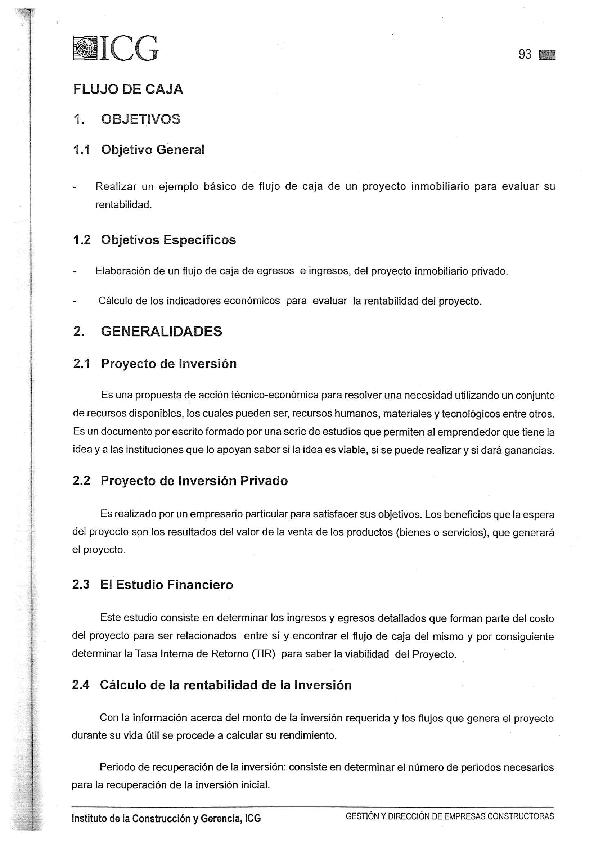 (PDF) FLUJO DE CAJA PROYECTO DE INVERSION INMOBILIARIA
