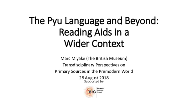 (PDF) The Pyu Language and Beyond: Reading Aids in a Wider Context