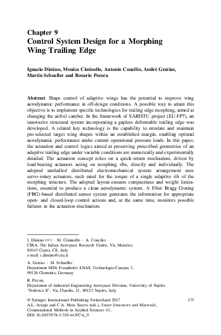 (PDF) Control System Design for a Morphing Wing Trailing Edge