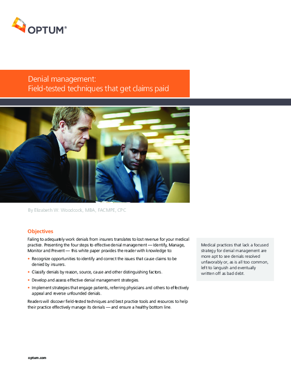 (PDF) Denial management: Field-tested techniques that get claims paid