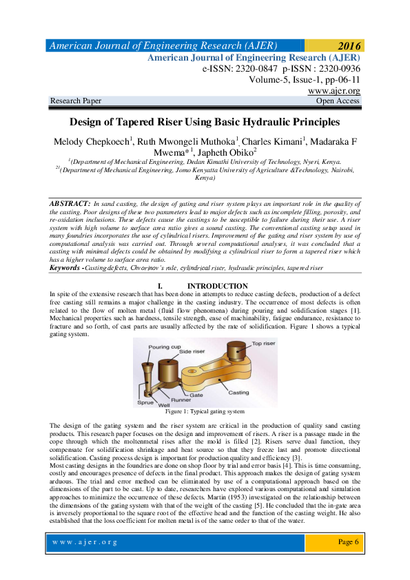 (PDF) Design of Tapered Riser Using Basic Hydraulic Principles