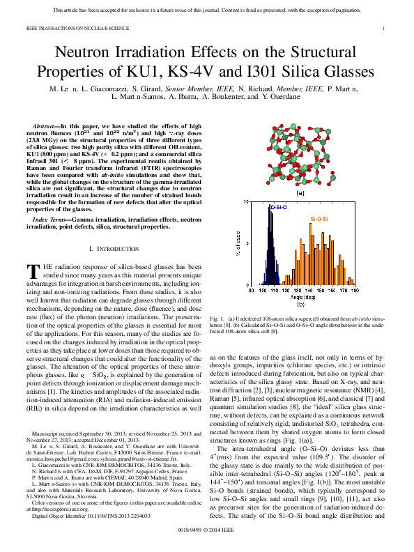 (PDF) Neutron Irradiation Effects on the Structural Properties of KU1 ...