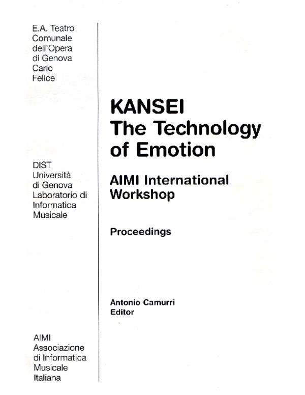 (PDF) Towards kansei information processing in music/dance interactive multimodal environments