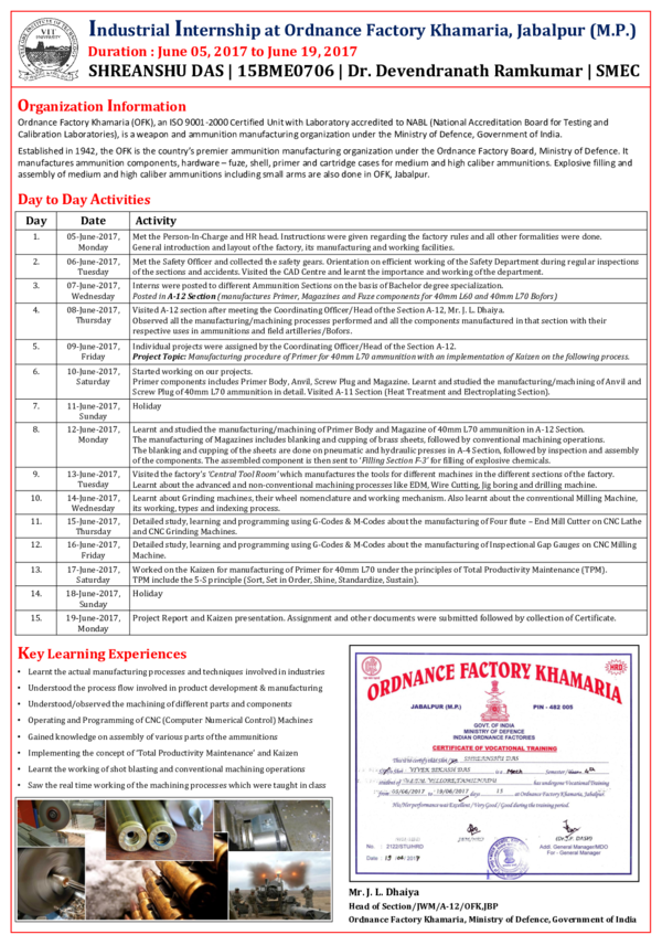 (DOC) Industrial Internship Poster Presentation