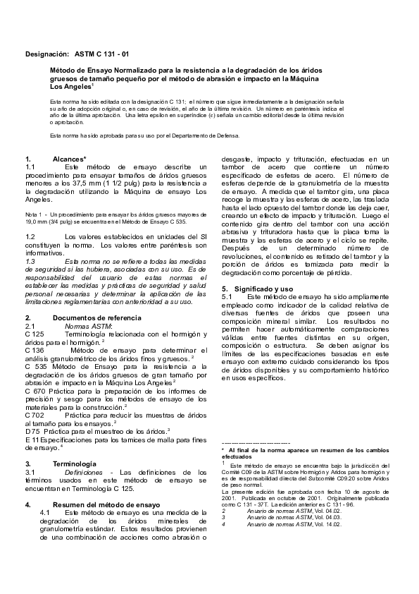 (PDF) Designación: ASTM C 131 -01