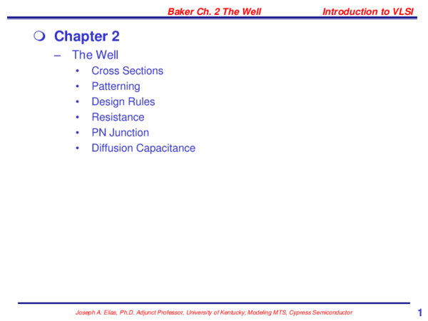 (PDF) Introduction to VLSI Chapter 2 – The Well