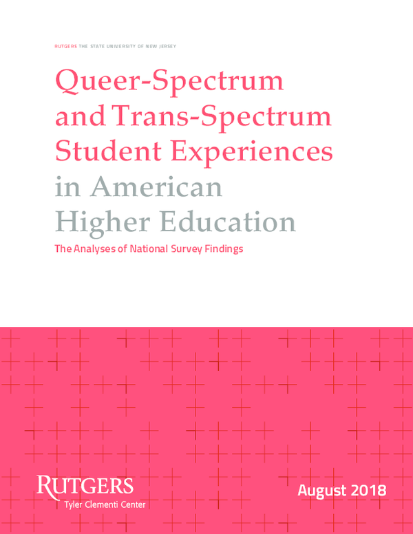(PDF) Queer-Spectrum and Trans-Spectrum Student Experiences in American ... (PDF) Queer-Spectrum and Trans-Spectrum Student Experiences in American ...