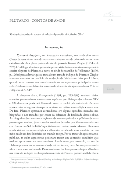 (PDF) Plutarco. Contos de Amor
