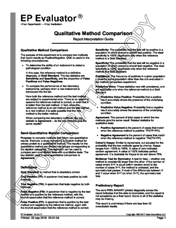(PDF) Qualitative Method Comparison