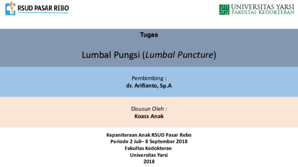 (PPT) PPT Lumbal Pungsi Koass Anak