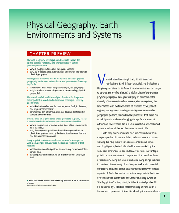 (PDF) Physical Geography: Earth Environments and Systems