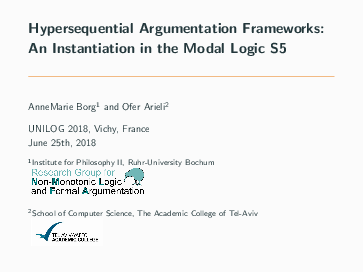 (PDF) Hypersequential Argumentation Frameworks: An Instantiation in the Modal Logic S5 @ UniLog 2018