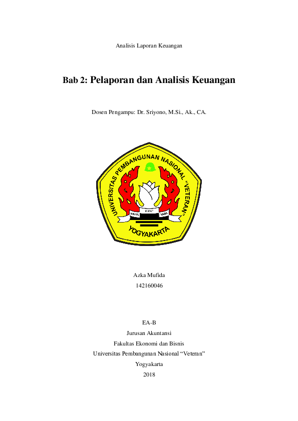 (DOC) Analisis Laporan Keuangan Bab 2: Pelaporan dan Analisis Keuangan