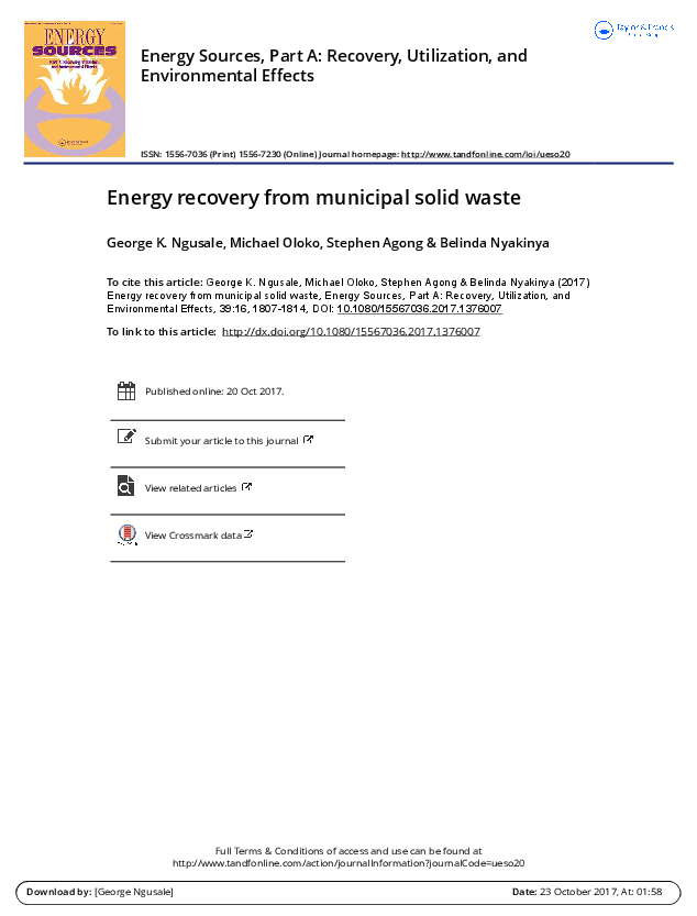 (PDF) Energy Sources, Part A: Recovery, Utilization, and Environmental ...