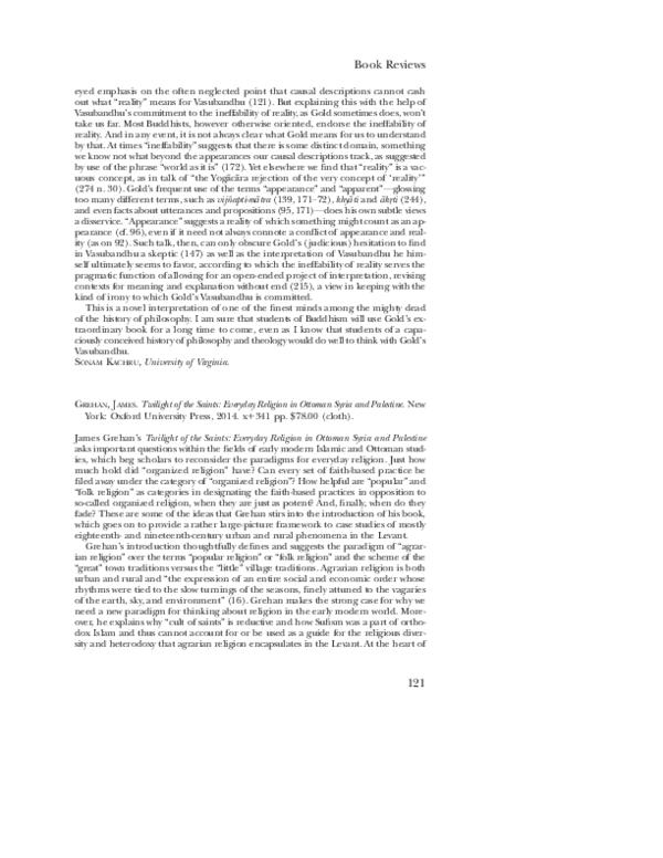 (PDF) James Grehan, Twilight of the Saints: Everyday Religion in ...