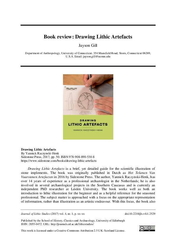 (PDF) Book review: Drawing Lithic Artefacts