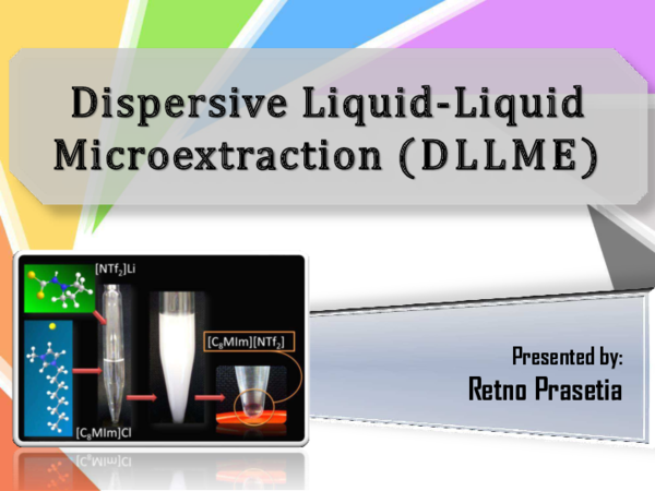 (PDF) Dispersive Liquid-Liquid Microextraction ( D L L M E)