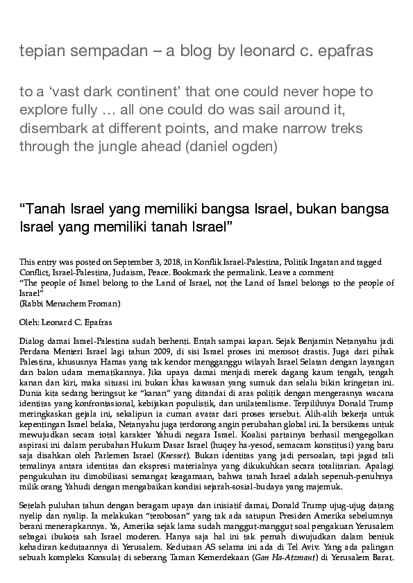 (PDF) Leonard C Epafras-Tanah Israel.pdf
