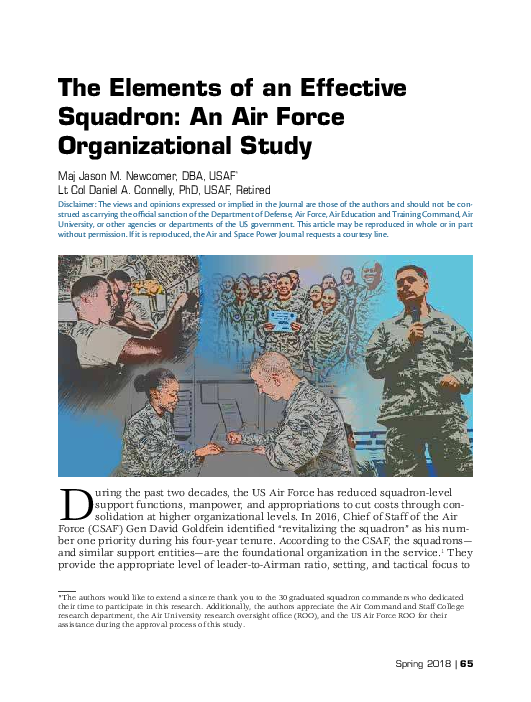(PDF) The Elements of an Effective Squadron: An Air Force ...