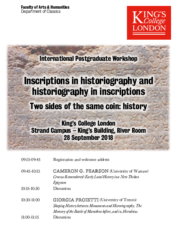 (PDF) Inscriptions in Historiography and Historiography in Inscriptions ...
