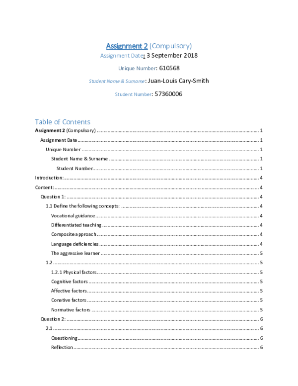 (PDF) Assignment 2 (Compulsory