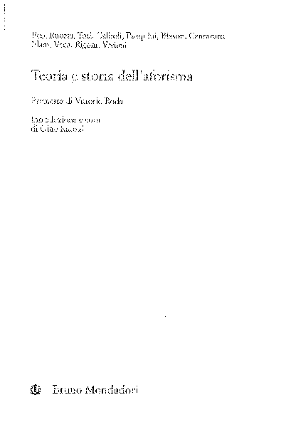 (PDF) I Greci: gnomai, paroimiai, apophthegmata, in AA.VV., Teoria e ...
