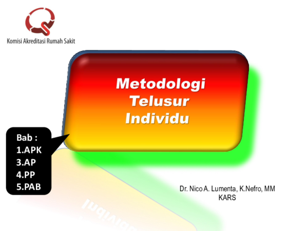 (PPT) Dr Nico Metode Telusur Individu Juni 2013