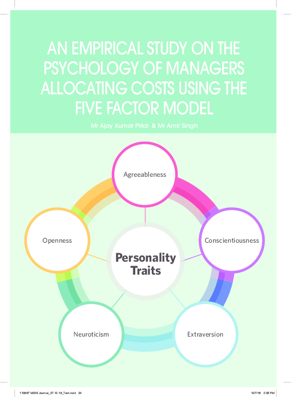 (PDF) Personality Traits AN EMPIRICAL STUDY ON THE PSYCHOLOGY OF ...