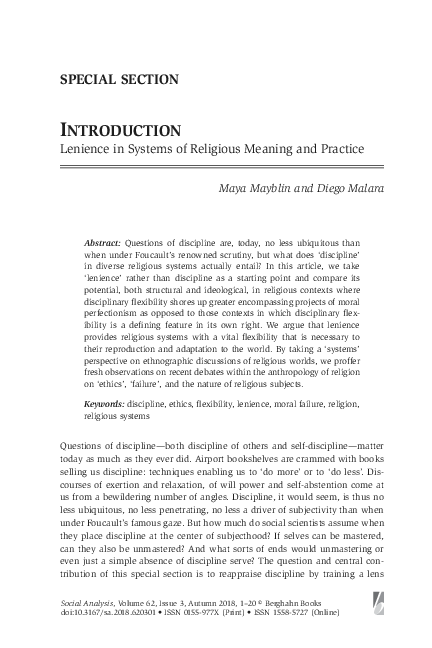 (PDF) Lenience in Systems of Religious Meaning and Practice