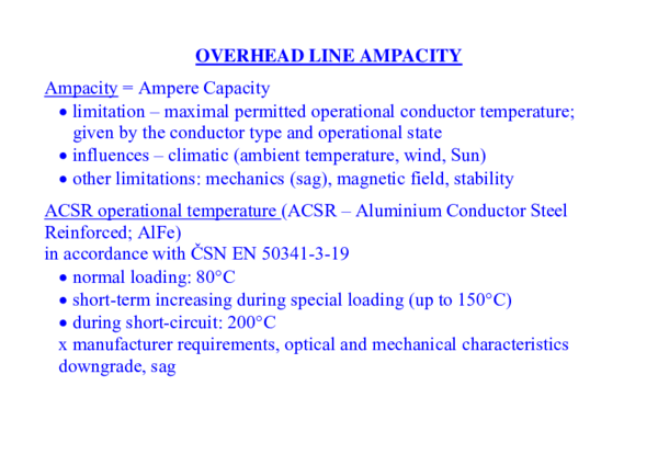 (PDF) OVERHEAD LINE AMPACITY