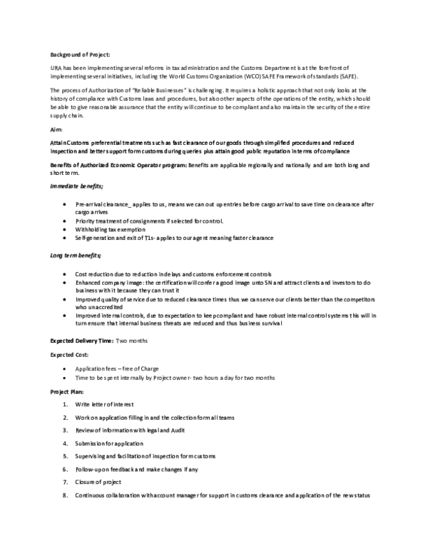 (DOC) Background of Project