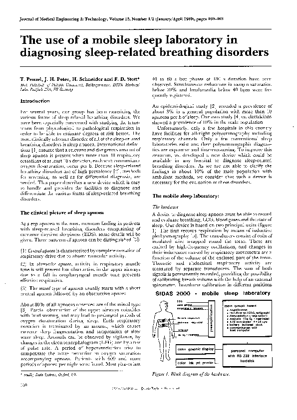 (PDF) The use of a mobile sleep laboratory in diagnosing sleep-related ...