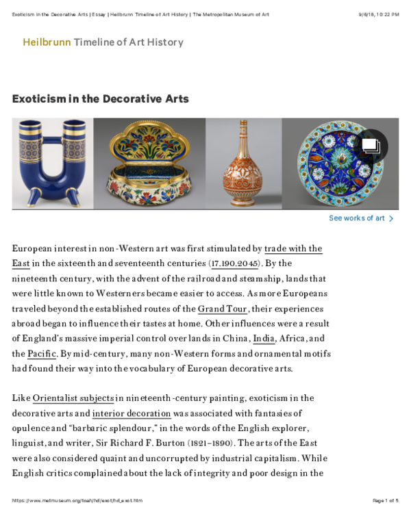 (PDF) Exoticism in the Decorative Arts
