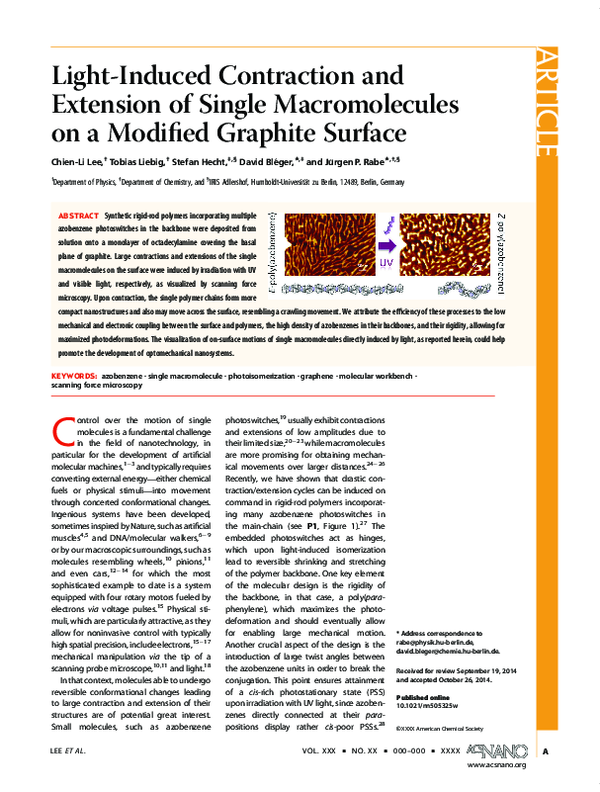 (PDF) Light-induced contraction and extension of single macromolecules ...