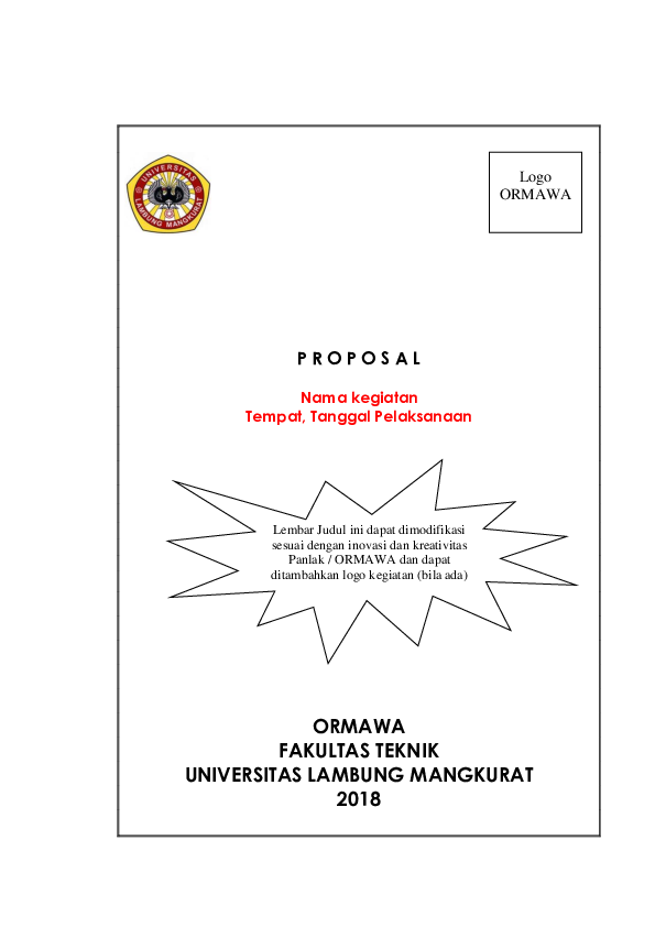 (PDF) Master Proposal Kegiatan Ormawa