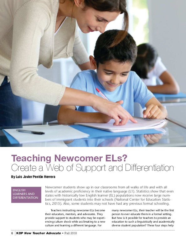 (PDF) Teaching Newcomer ELs? Create a Web of Support and ...