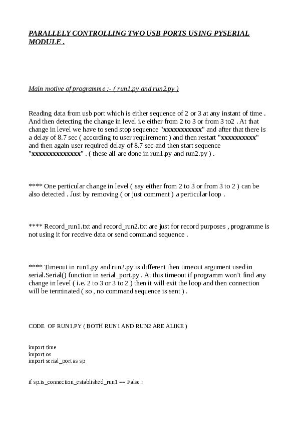 (PDF) PARALLELY CONTROLLING TWO USB PORTS USING PYSERIAL MODULE