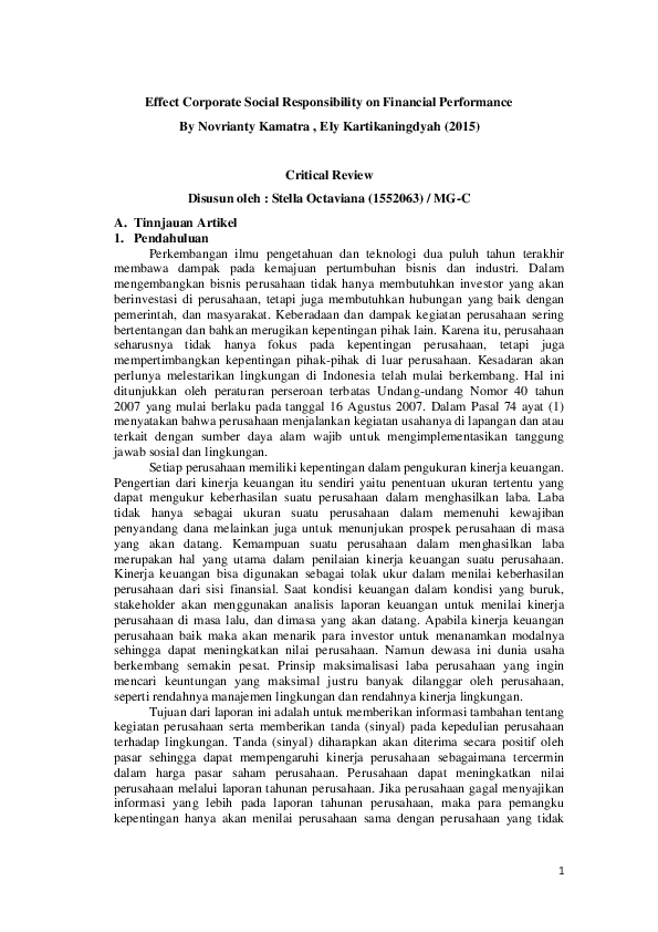 (PDF) Effect Corporate Social Responsibility on Financial Performance