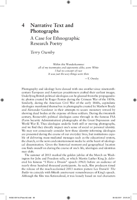 (PDF) Narrative Text and Photographs: A Case for Ethnographic Research ...