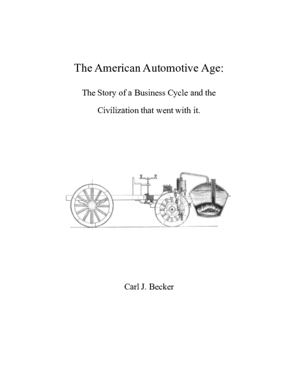 (PDF) The American Automotive Age: The Story of a Business Cycle and ...