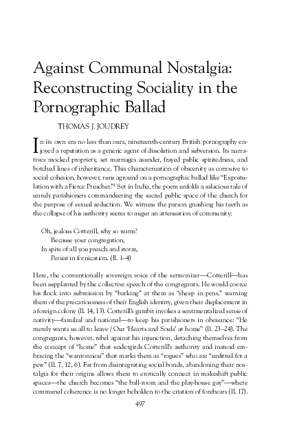 (PDF) "Against Communal Nostalgia: Reconstructing Sociality in the ...