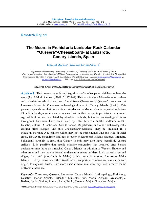 (PDF) The Moon: in Prehistoric Lunisolar Rock Calendar