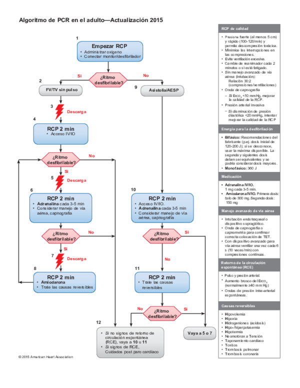 (PDF) Algoritmos AHA 2015 español