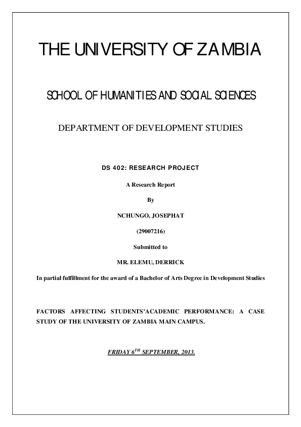 (PDF) In partial fulfillment for the award of a Bachelor of Arts Degree ...