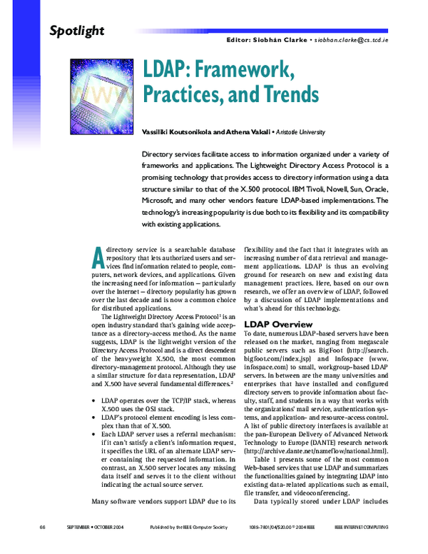 (PDF) LDAP: framework, practices, and trends